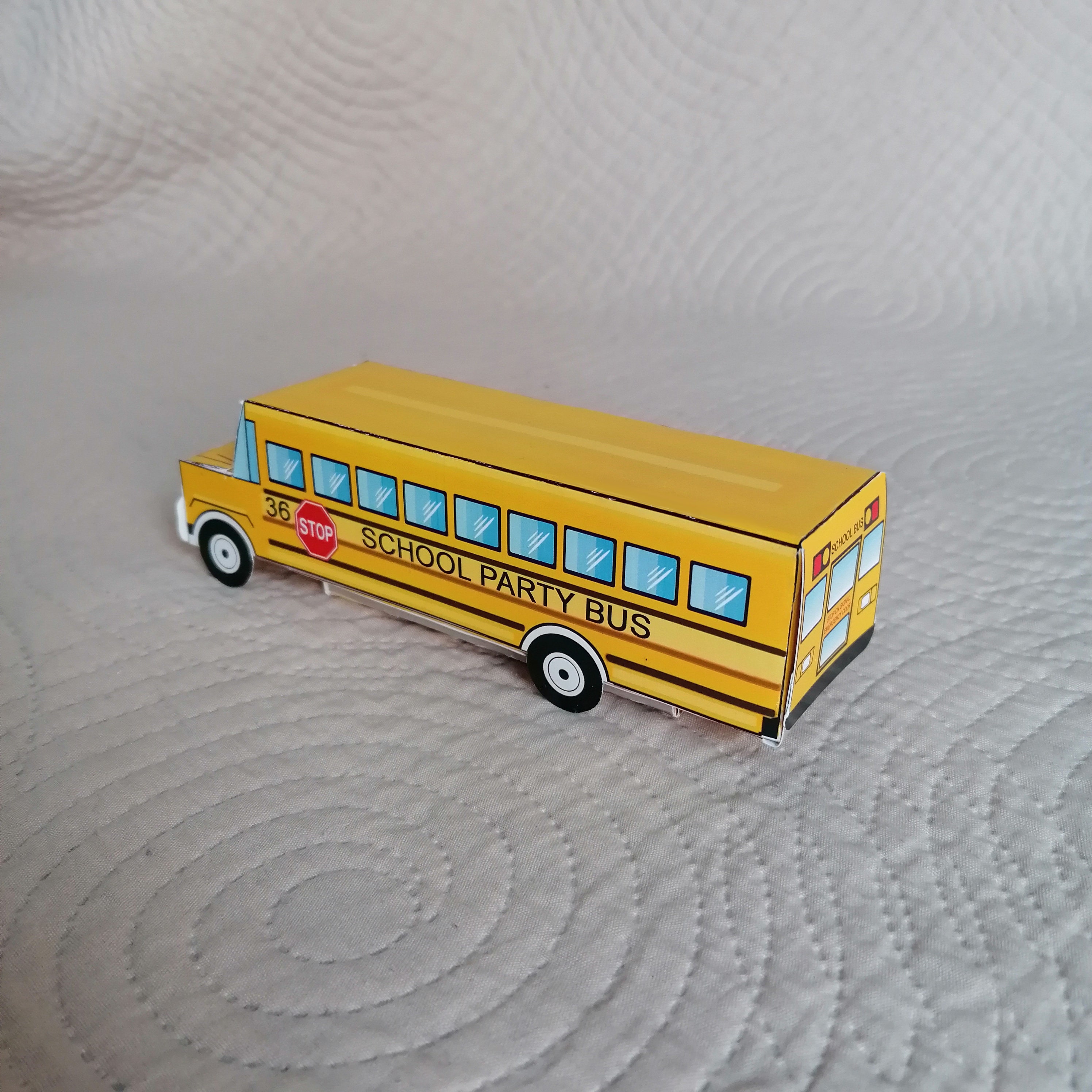 School Bus Favor Box Wheels on the Bus Digital Printable Instant ...