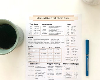 Clinical Cheat Sheet | Etsy