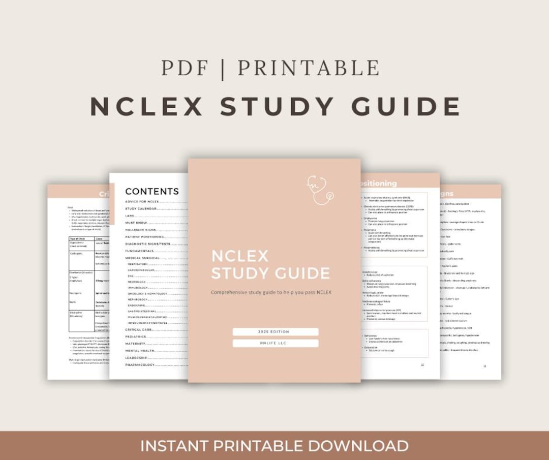 NCLEX Study Guide | NCLEX RN Study Guide | Nursing Students | Nursing ...