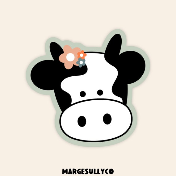 Cow Sticker - Etsy