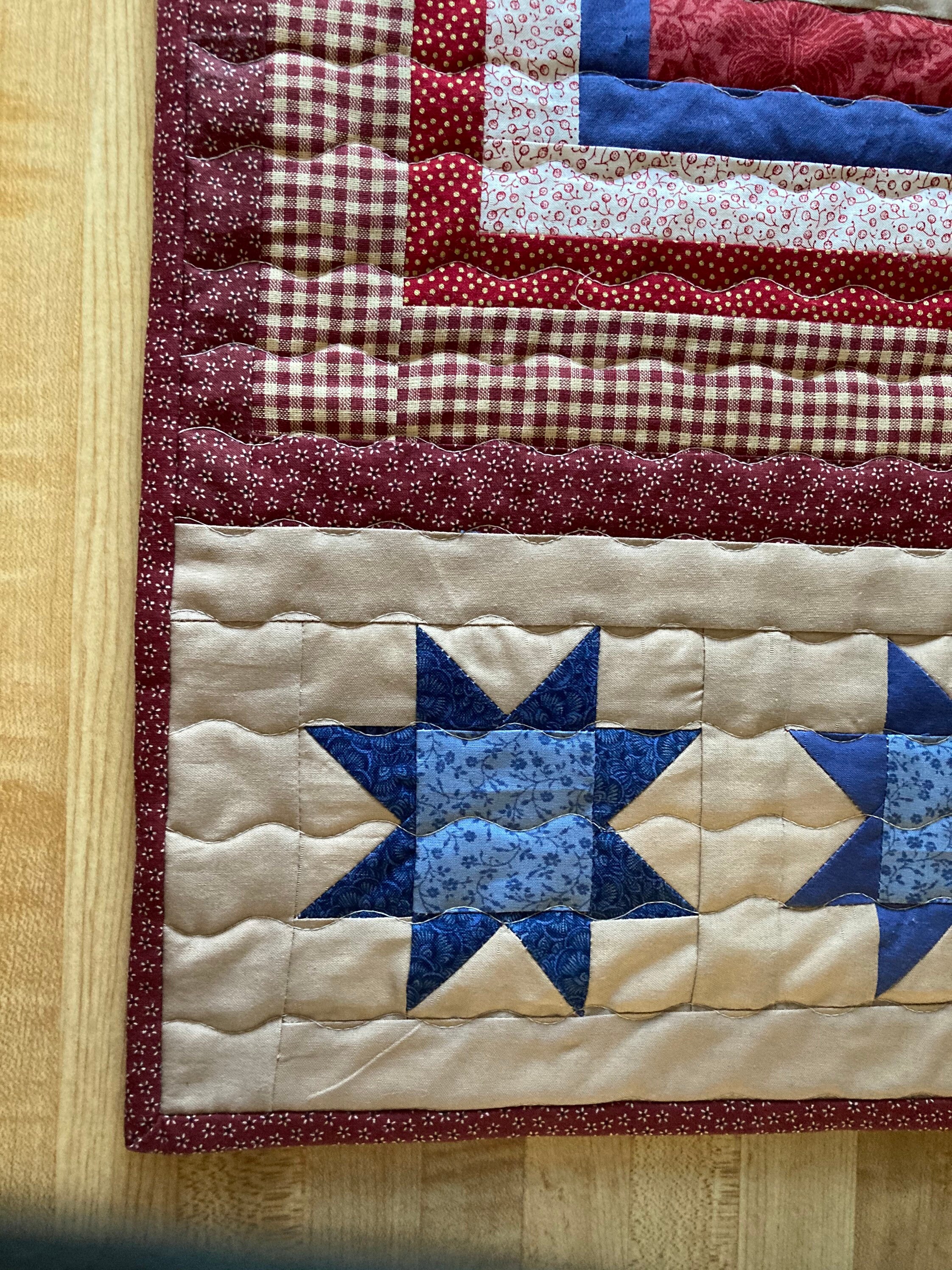 Old Glory Quilted Table Runner - Etsy