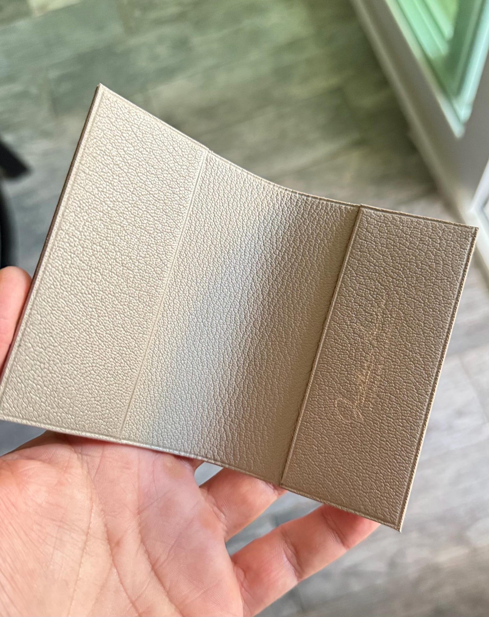 Epsom Leather Card Holder Wallet, Handmade Epsom Minimalist Wallet ...