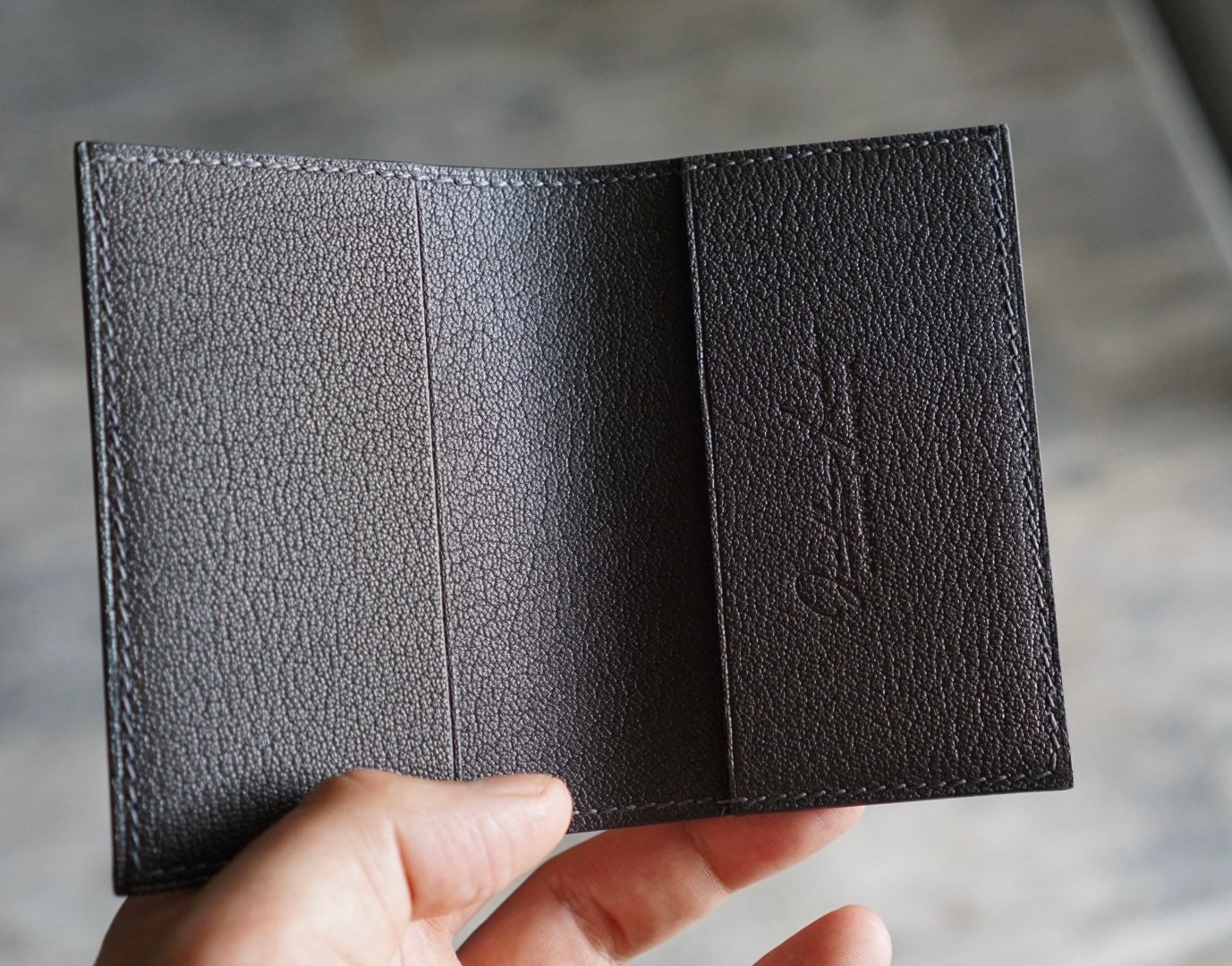 Calfskin Leather Wallet Hermes Novonappa Leather Wallet Slim Compact ...