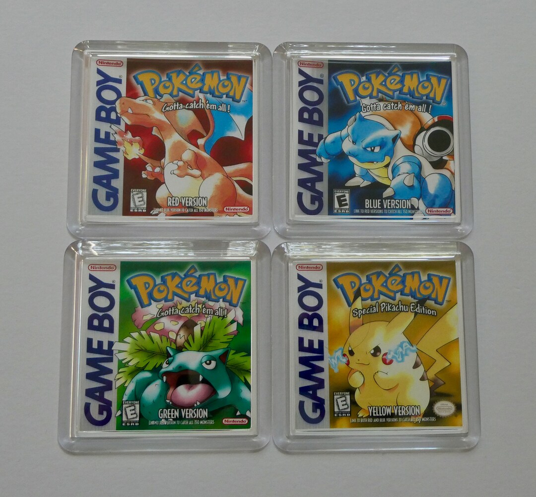 Coasters 4 X Pokemon Video Game Front Cover Drinks Coasters - Etsy