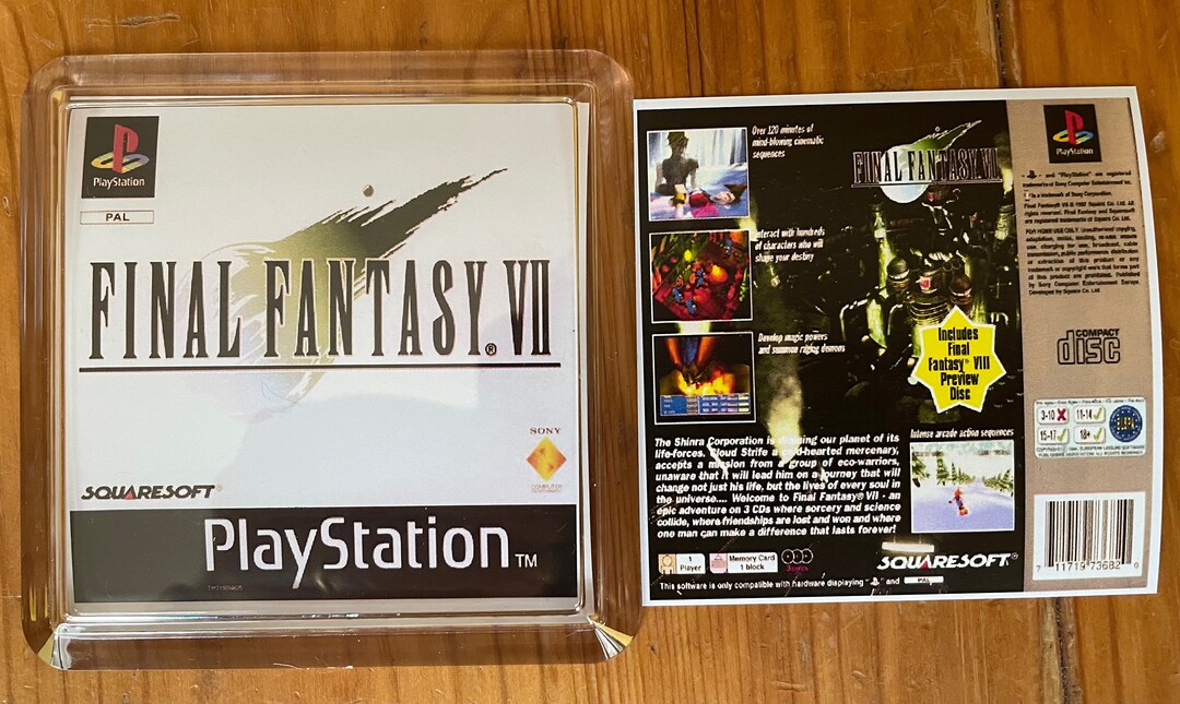 Coasters Retro Final Fantasy PS1 Playstation Video Game Covers - Etsy