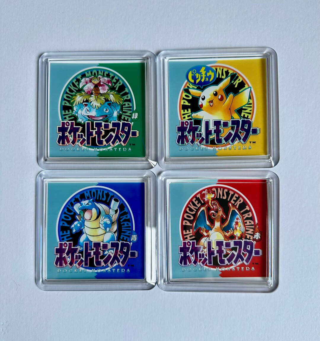 Coasters 4 X Retro Nintendo Pokemon Japanese Original Gameboy Video ...