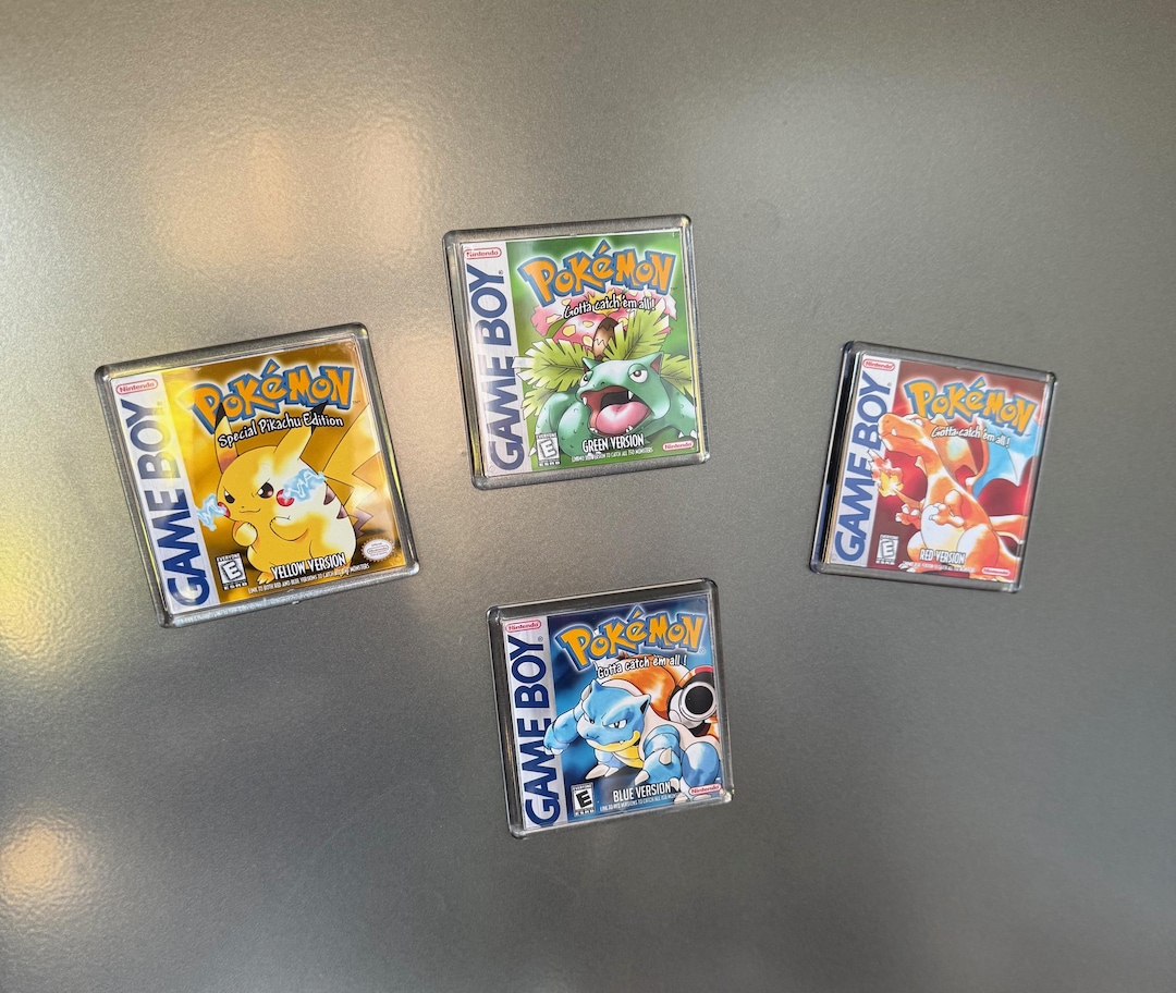 Fridge Magnets 4 X Retro Nintendo Pokemon Gameboy Video Game Covers - Etsy