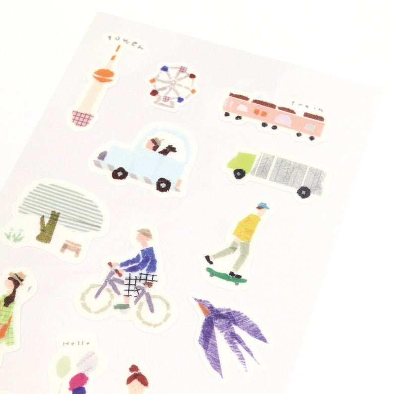 1 Sheet | Kamiiso SAIEN X Tamura Miki | Chigiri-e Style Washi Art ...