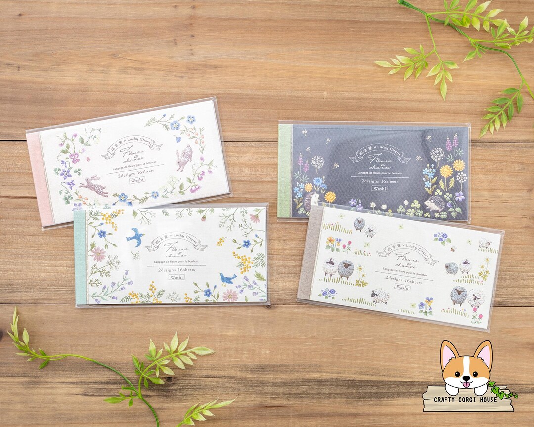 16 Sheets | NB | FLEUR Et CHANCE (flowers & Luck) Ippitsusen Letterpad ...