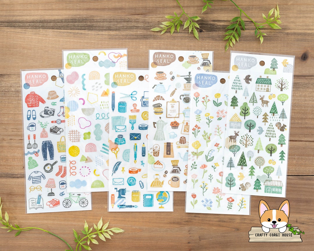 1 or 2 Pc Set | Mind Wave | HANKO (stamp) Clear Stickers | Lifestyle ...