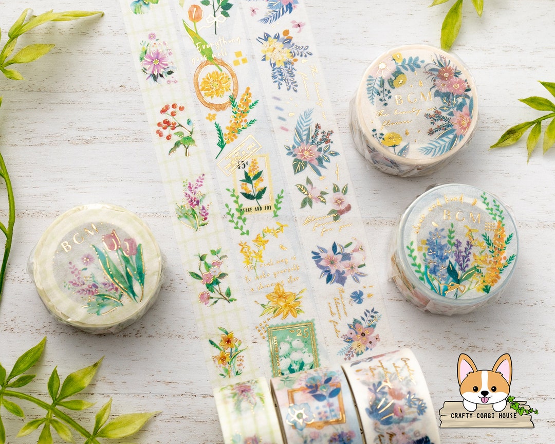 1 Roll | 15mm or 20mm | BGM | Foil Vertical Washi Tape | Checkered ...