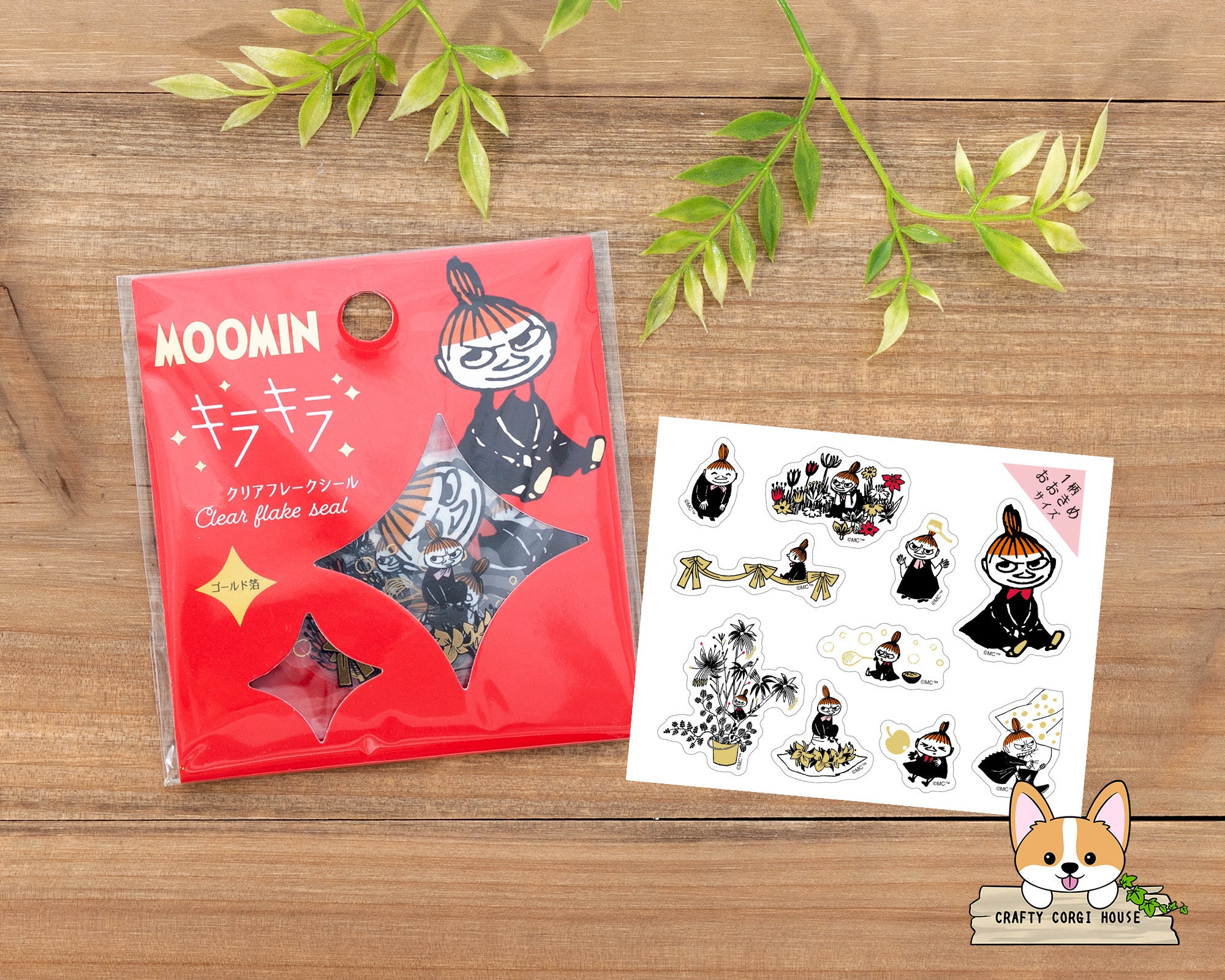 30pc | World Craft X Moomin | KIRAKIRA Foil Clear Stickers ...