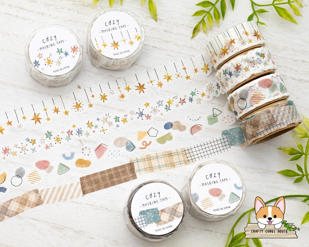 1 or 2 Pc Set | 18mm | Mind Wave | COZY Series Die Cut Washi Tape ...