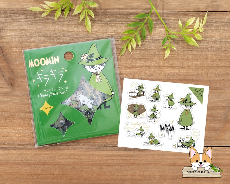 30pc | World Craft X Moomin | KIRAKIRA Foil Clear Stickers ...