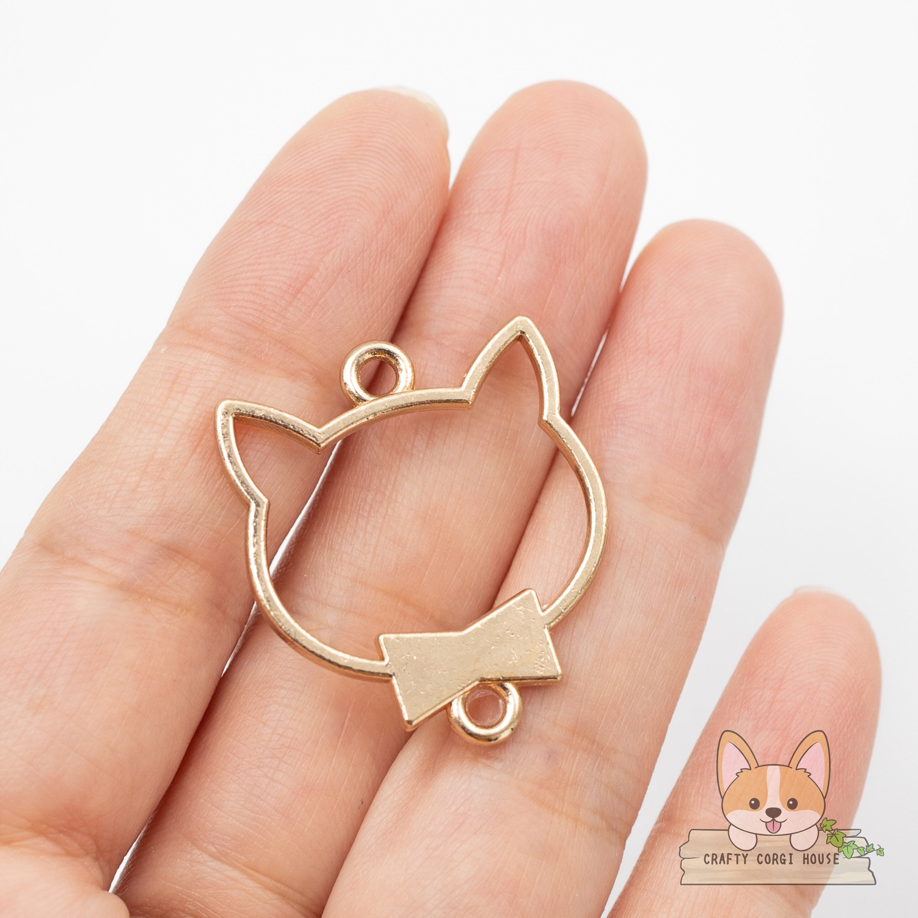 2 Pc Set Cat or Dog Bezel Frame Connectors Cat Charm Dog | Etsy