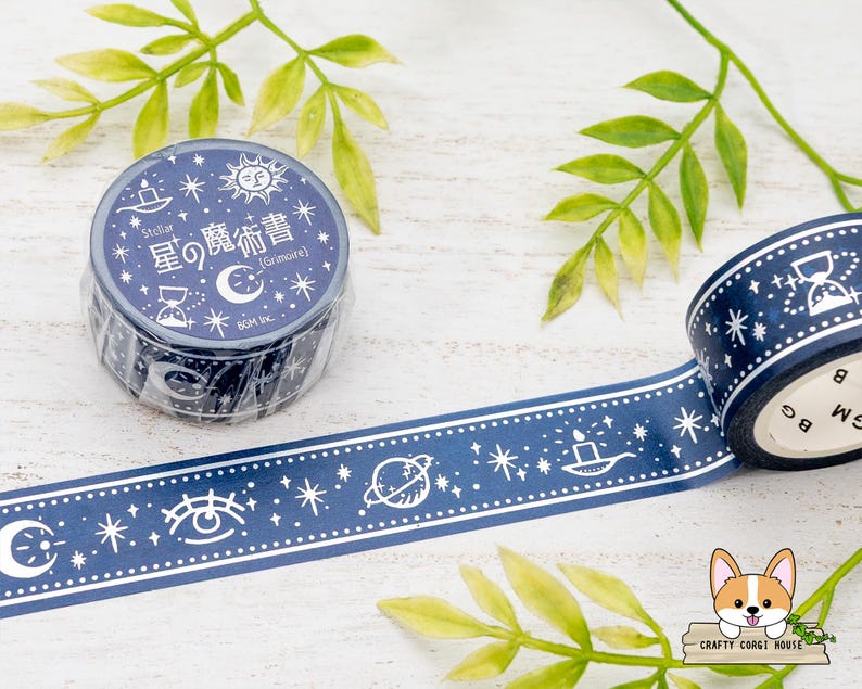 1 Roll | 20mm | BGM | Book of Star Magic Series Foil Washi Tape | Azure ...