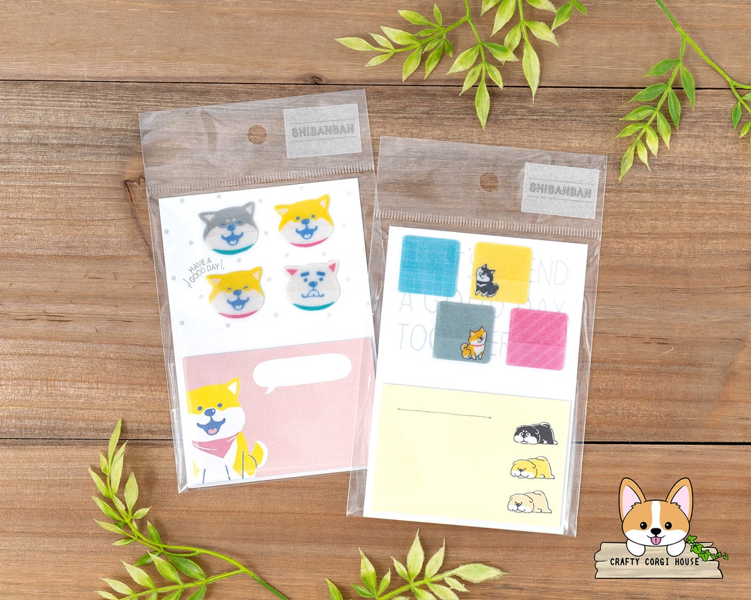 63 Sheets | Mind Wave | Memo & Mark "shibanban" Shiba Inu Sticky Notes ...