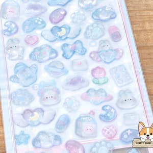 1 Sheet | Q-lia | BONBON DROP Glitter 3D Gel Sticker | Mogu Mogu ...