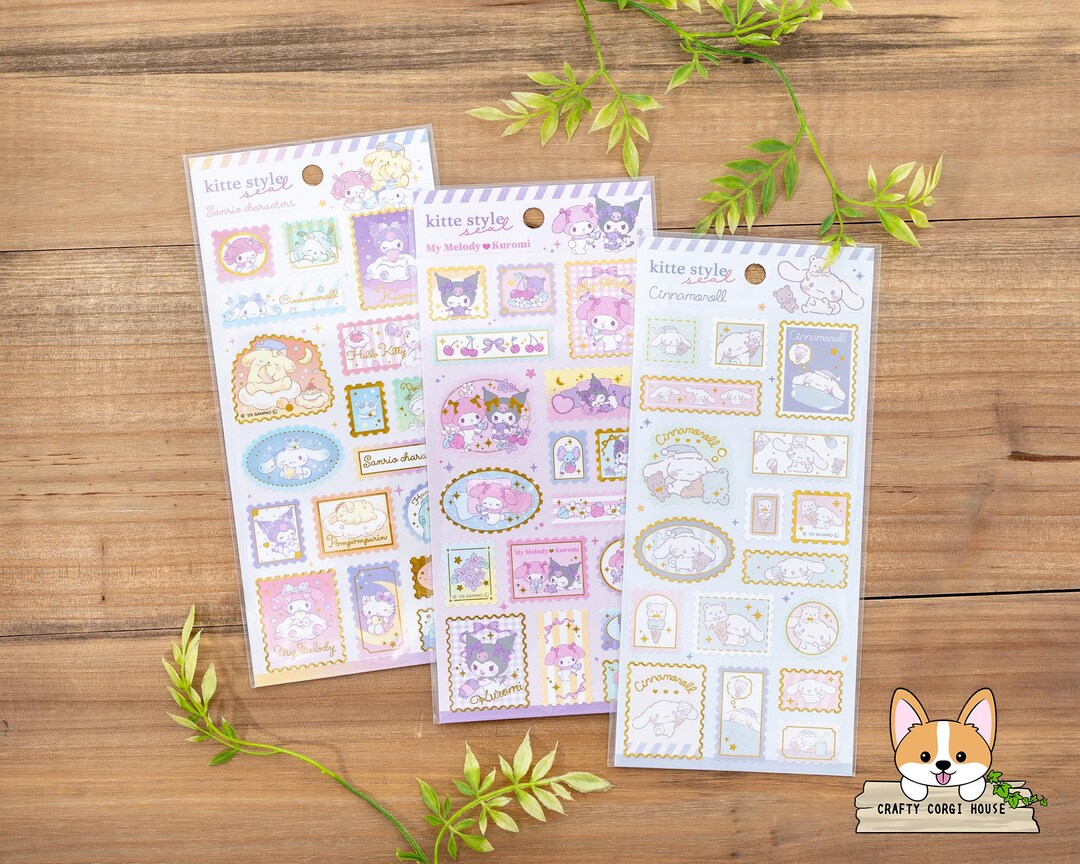 1 Sheet | Crux X Sanrio | KITTE (postage Stamp) STYLE Gold Foil Paper ...