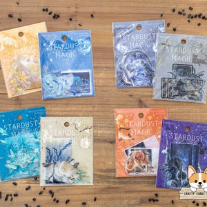 30 Pc | BGM | STARDUST MAGIC Foil Die Cut Clear Stickers | Venus - Uranus - Neptune - Pluto ...