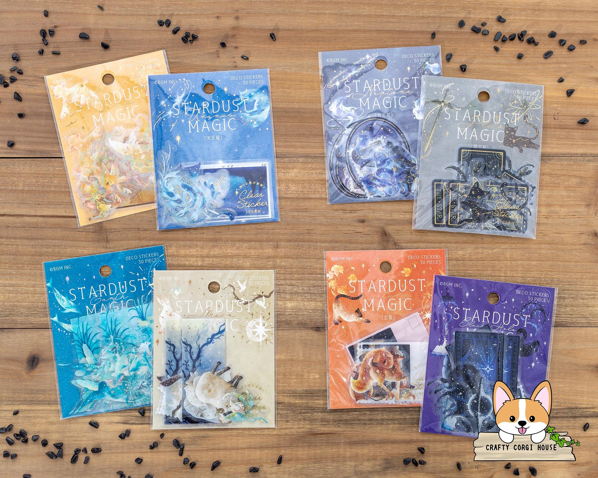 30 Pc | BGM | STARDUST MAGIC Foil Die Cut Clear Stickers | Venus ...