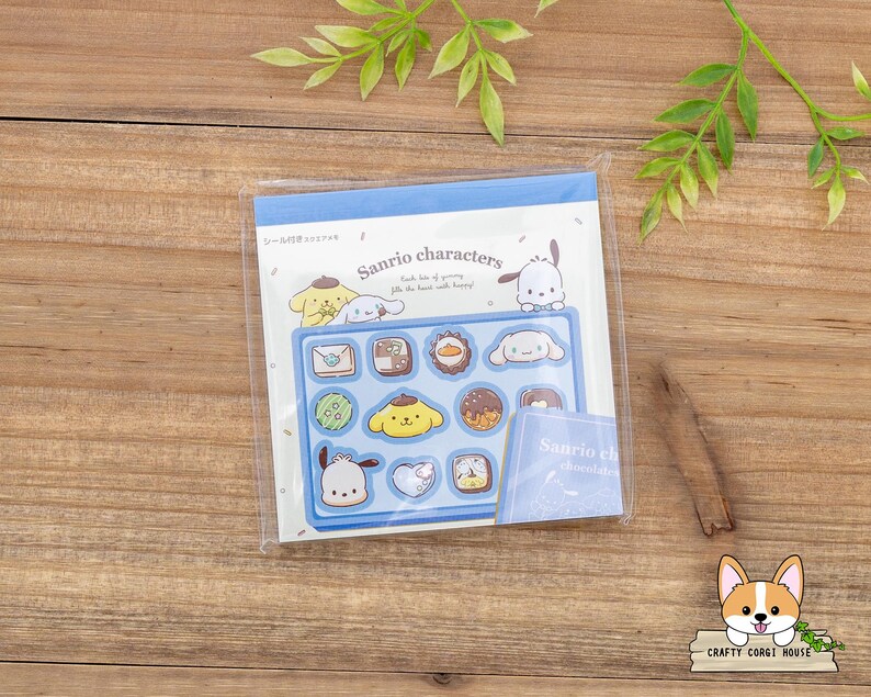 80 Sheets | Sanrio | BOX OF CHOCOLATE Sanrio Characters 2 Design Square ...