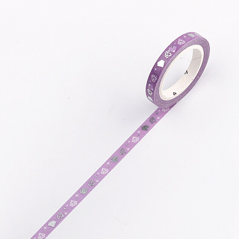 1 or 2 Pc Set 5mm or 20mm BGM Diamonds Silver Foil Washi - Etsy