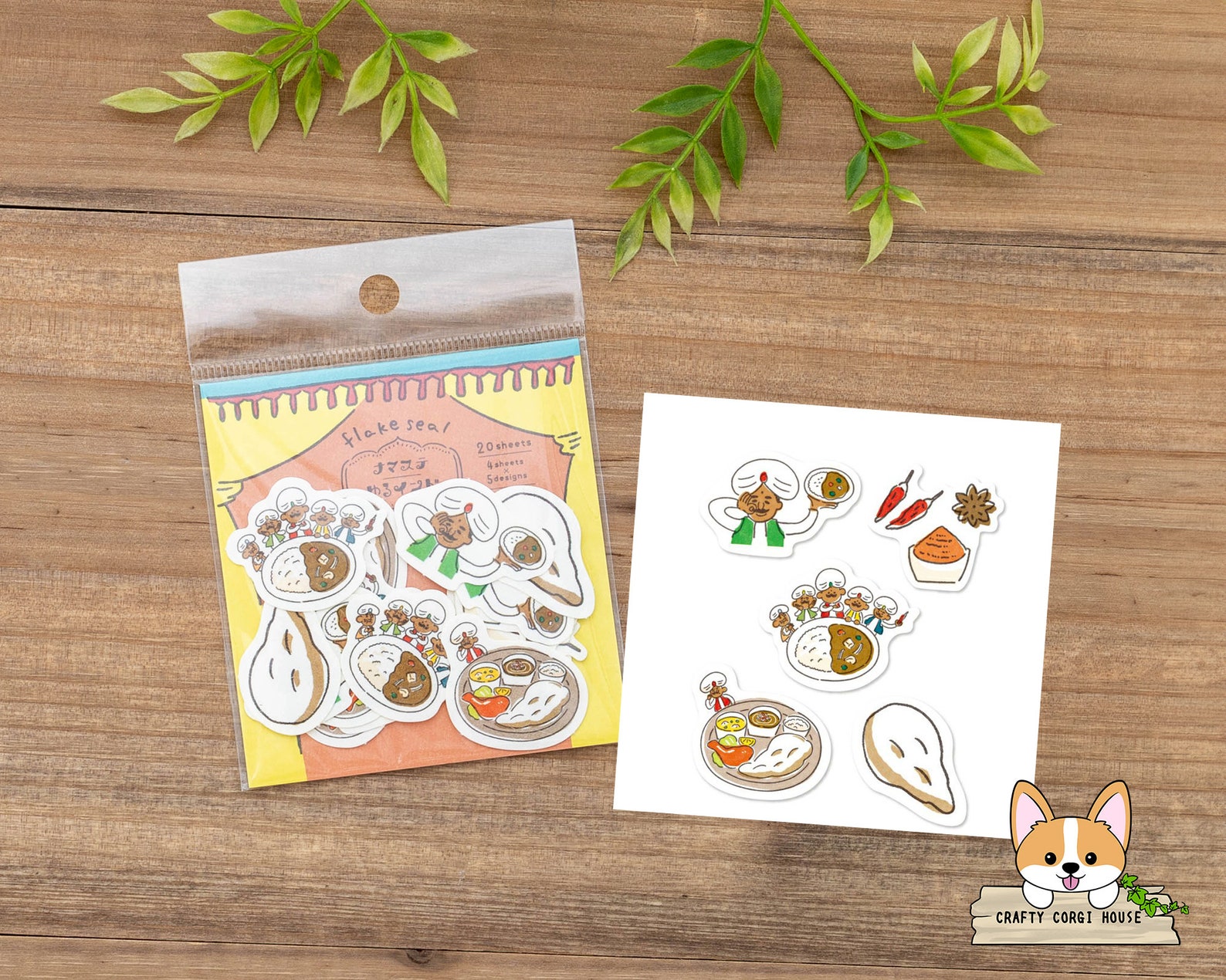 20 Pc | Furukawashiko | NAMASTE YURU (loose) INDIA Washi Stickers ...