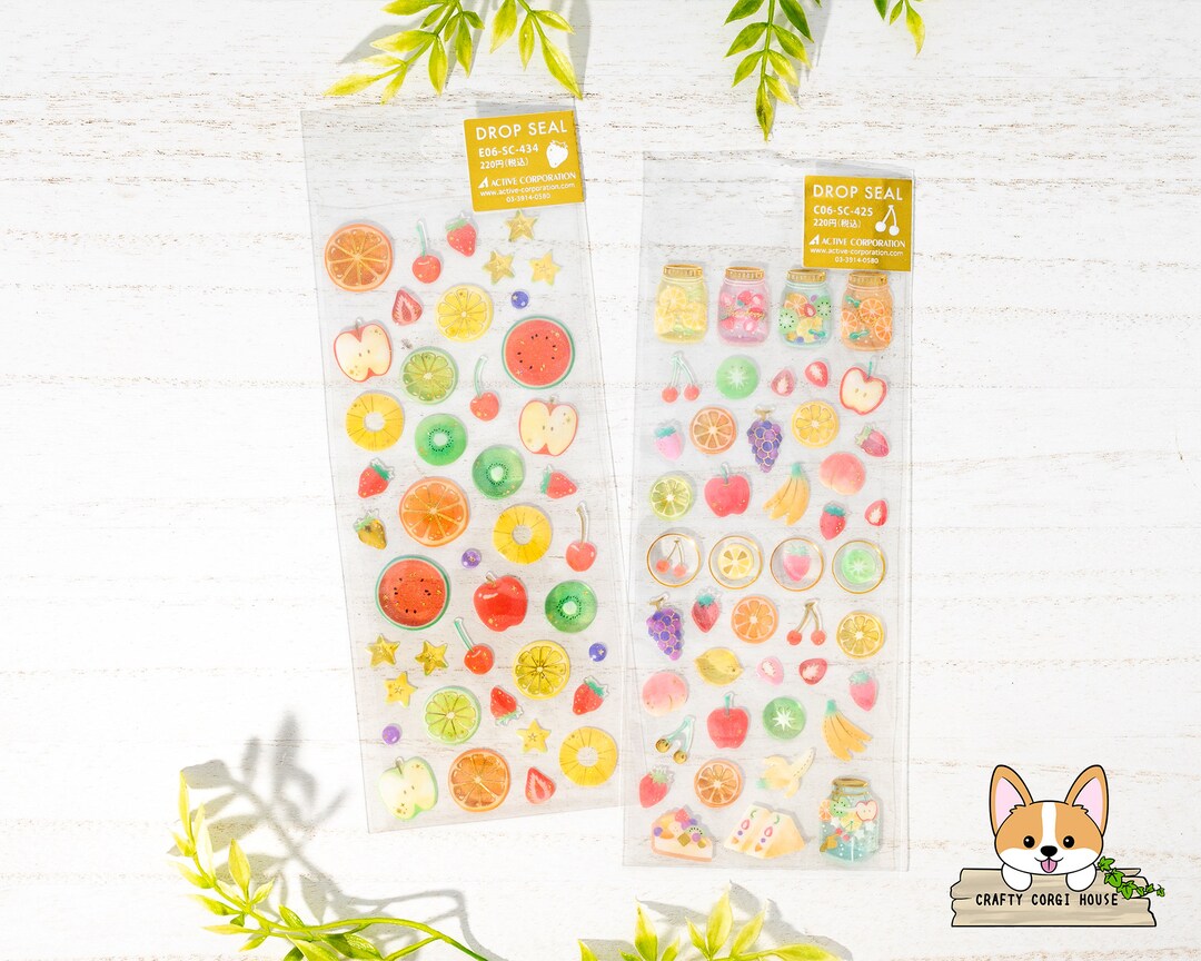 1 Sheet | Active | Drop Gold Foil With Glitter 3D Resin Stickers ...