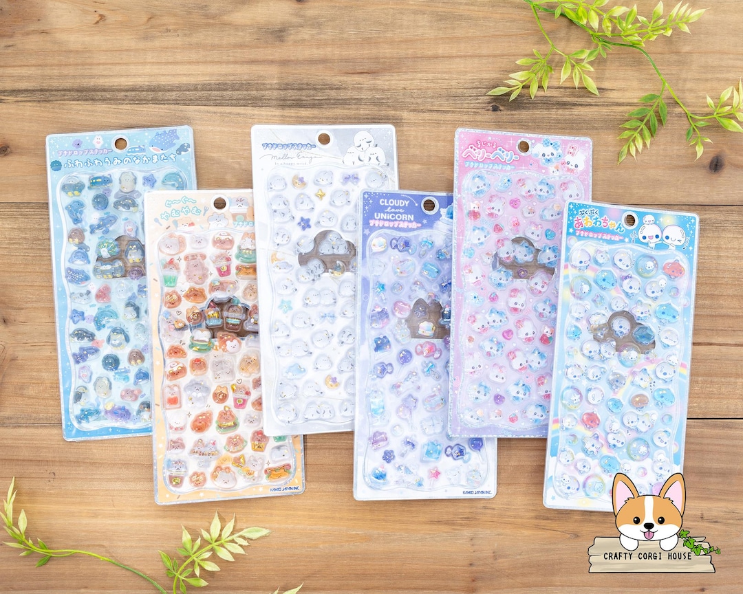 1 Sheet | Kamio | PUCHI DROP Gel Sticker | Fuwafuwa Sea Friends Gugu ...