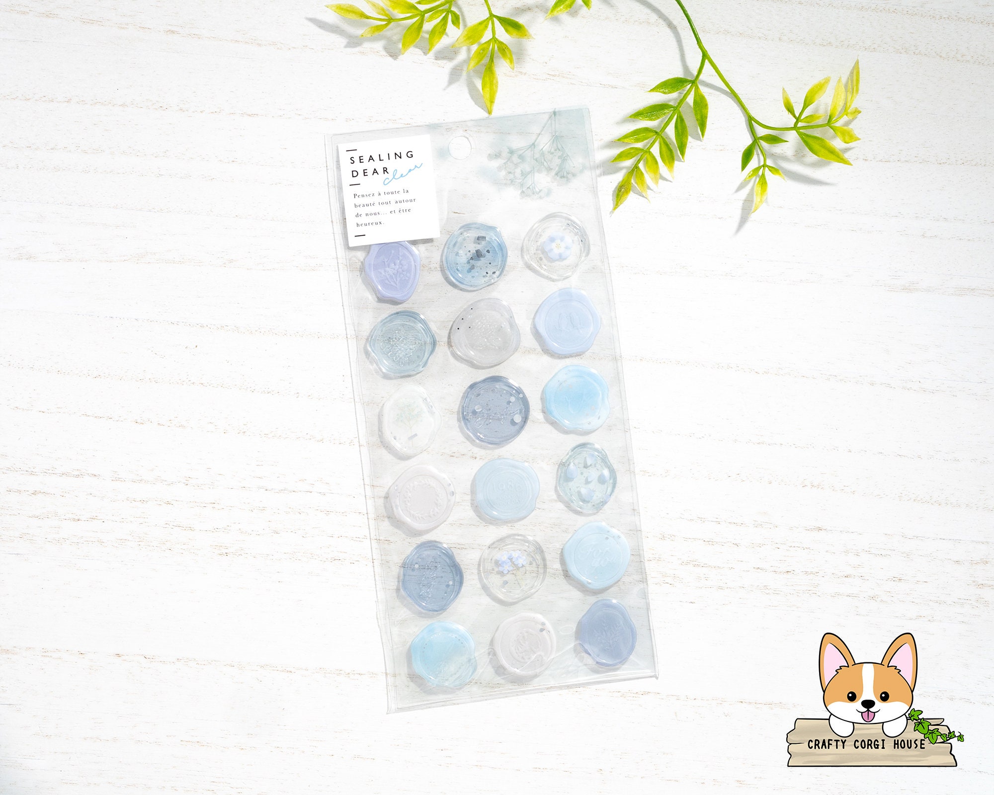 1 Sheet | Q-lia | Wax Style SEALING DEAR CLEAR Gel Stickers | Pink ...