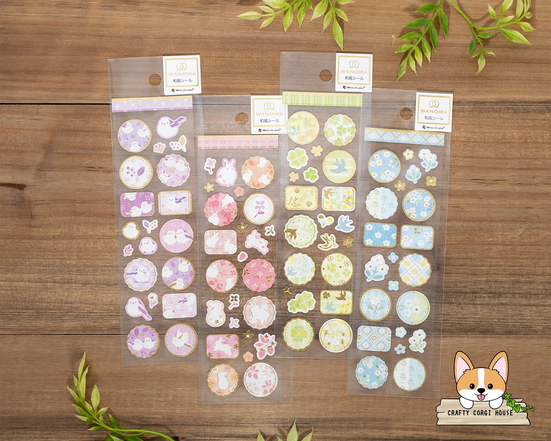 1 Sheet | NB | WANOWA Gold Foil Textured Japanese Paper Stickers ...