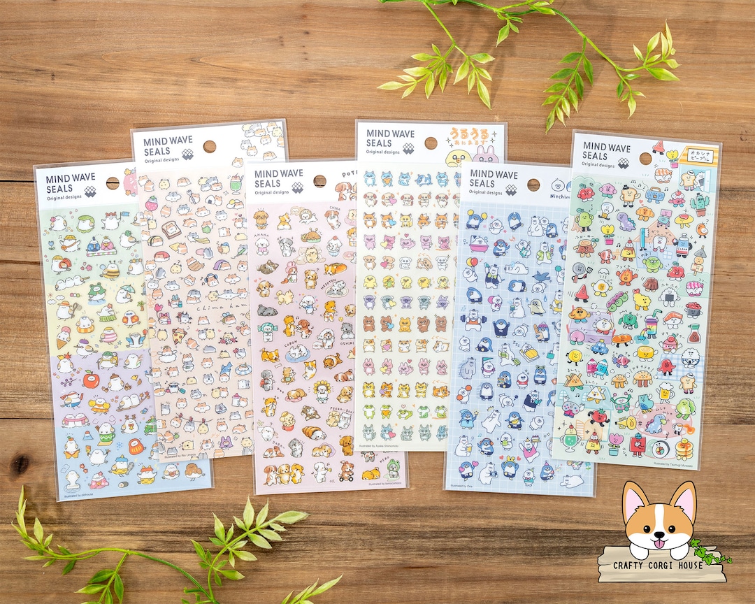 1 Sheet | Mind Wave | PUCHI Clear Stickers | Shima Enaga - Chimahamu ...