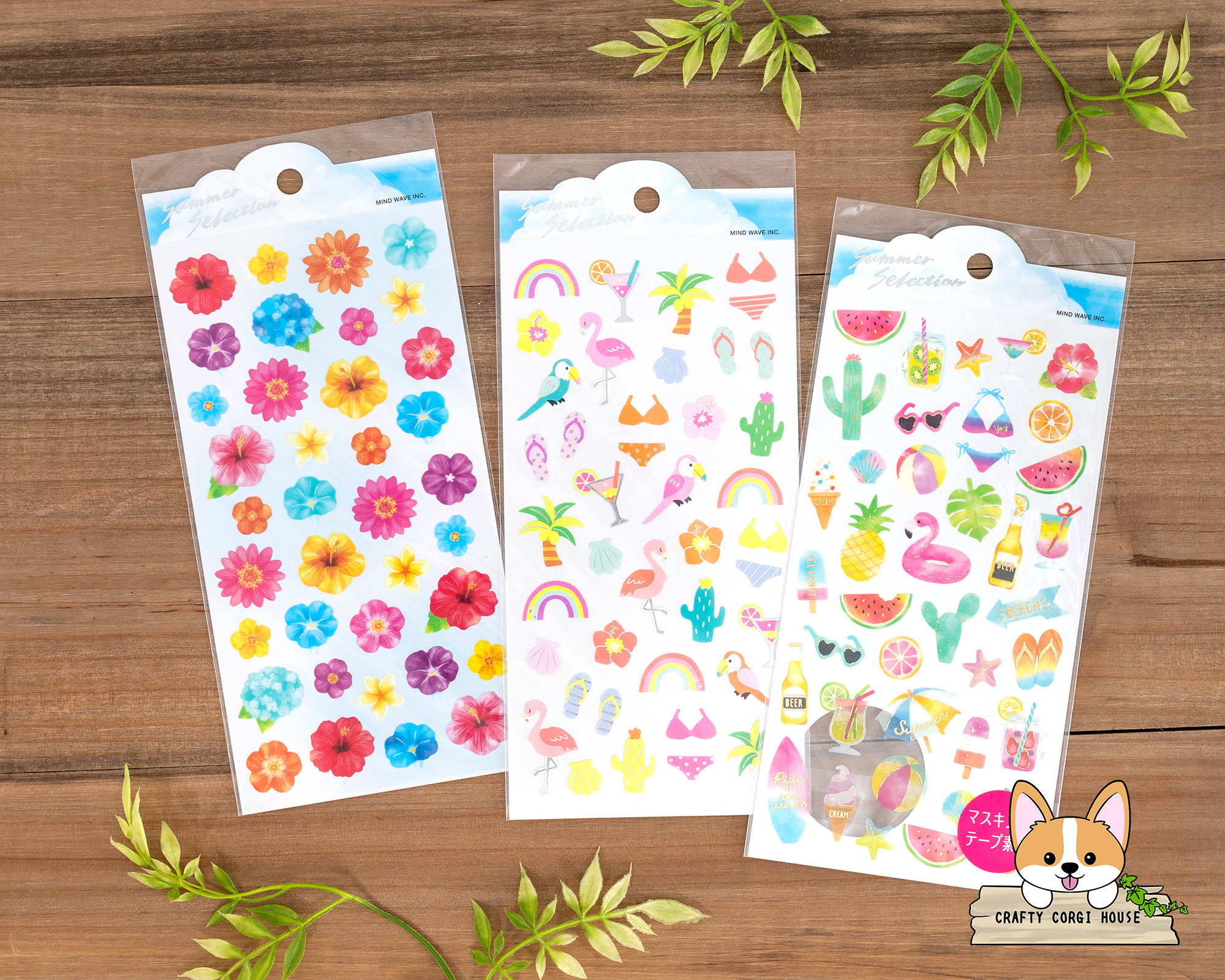 1 Sheet | Mind Wave | SUMMER SELECTION Stickers | Summer Flower - Neon ...