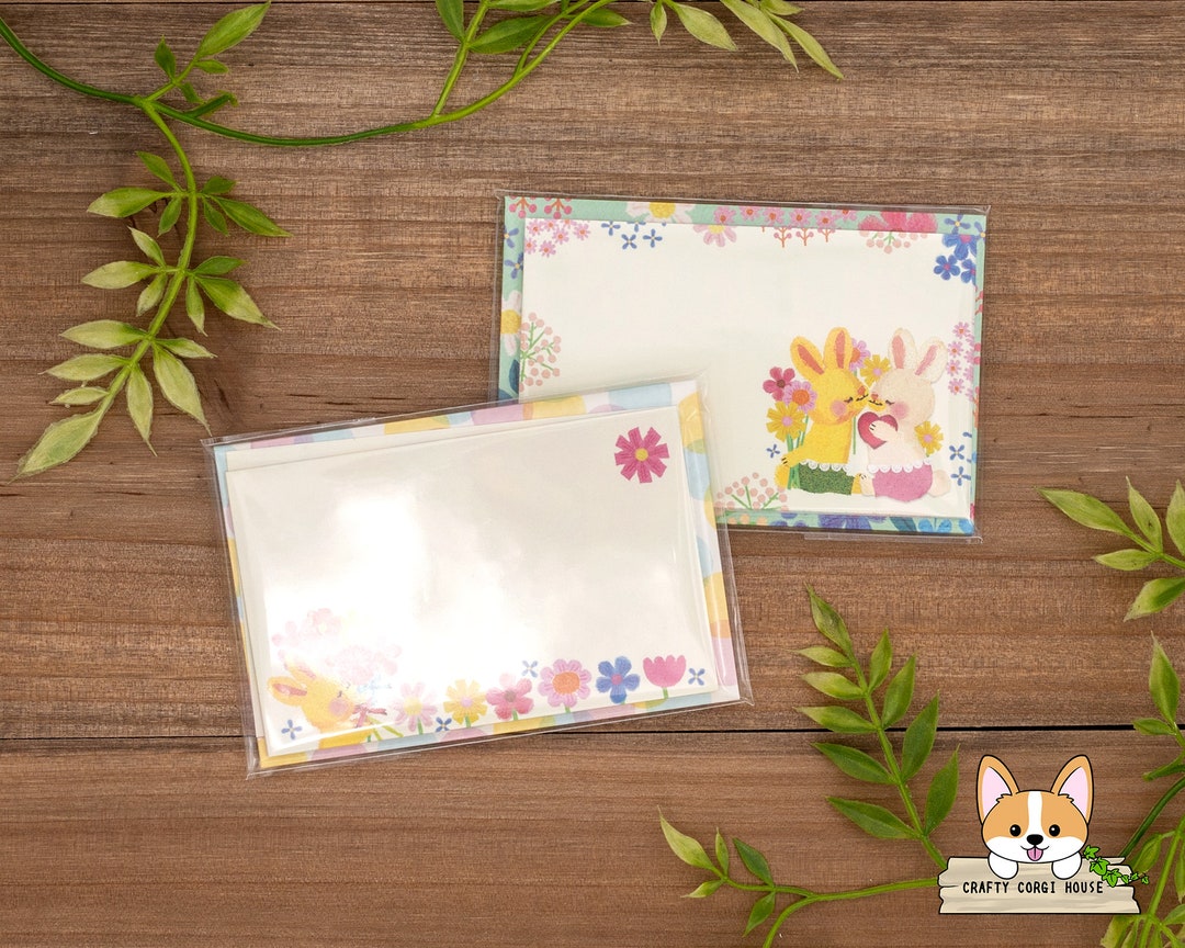 5 Sheets 5 Envelopes | Active | Upcheeka Double-sided Printed Mini ...