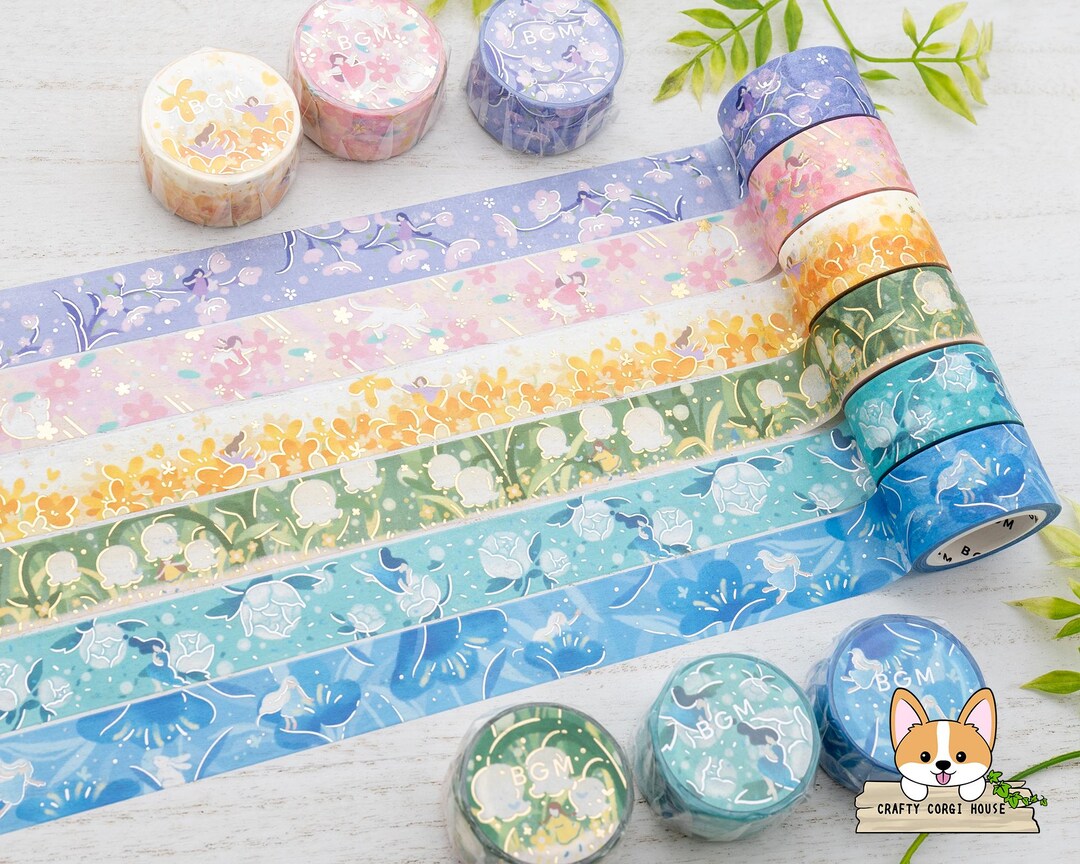 1 Roll | 20mm | BGM | FLOWER STORY Washi Tape | Lavender - Paradise ...