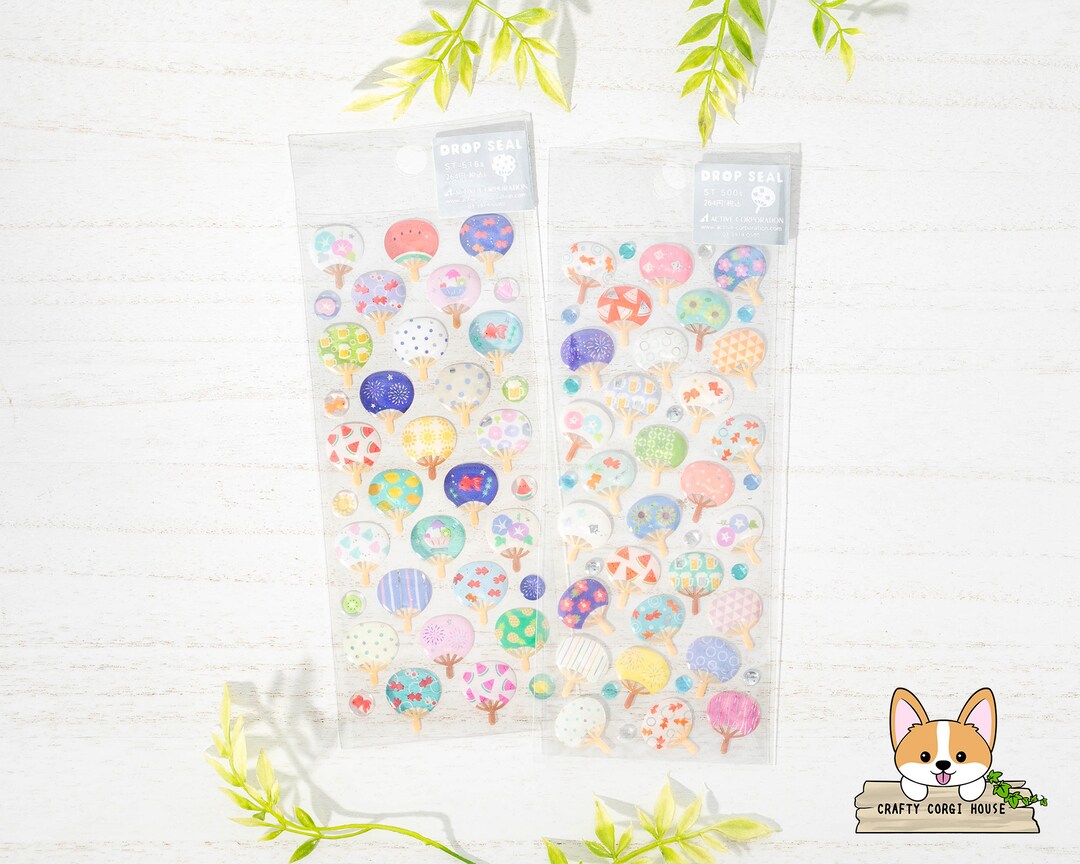 1 Sheet | Active | SUMMER Drop Gold Foil With Glitter 3D Resin Stickers ...