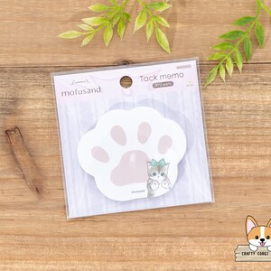 30 Sheets | Sun-star | Cat Kigurumi Die Cut Sticky Notes Memo Pad | Paw ...