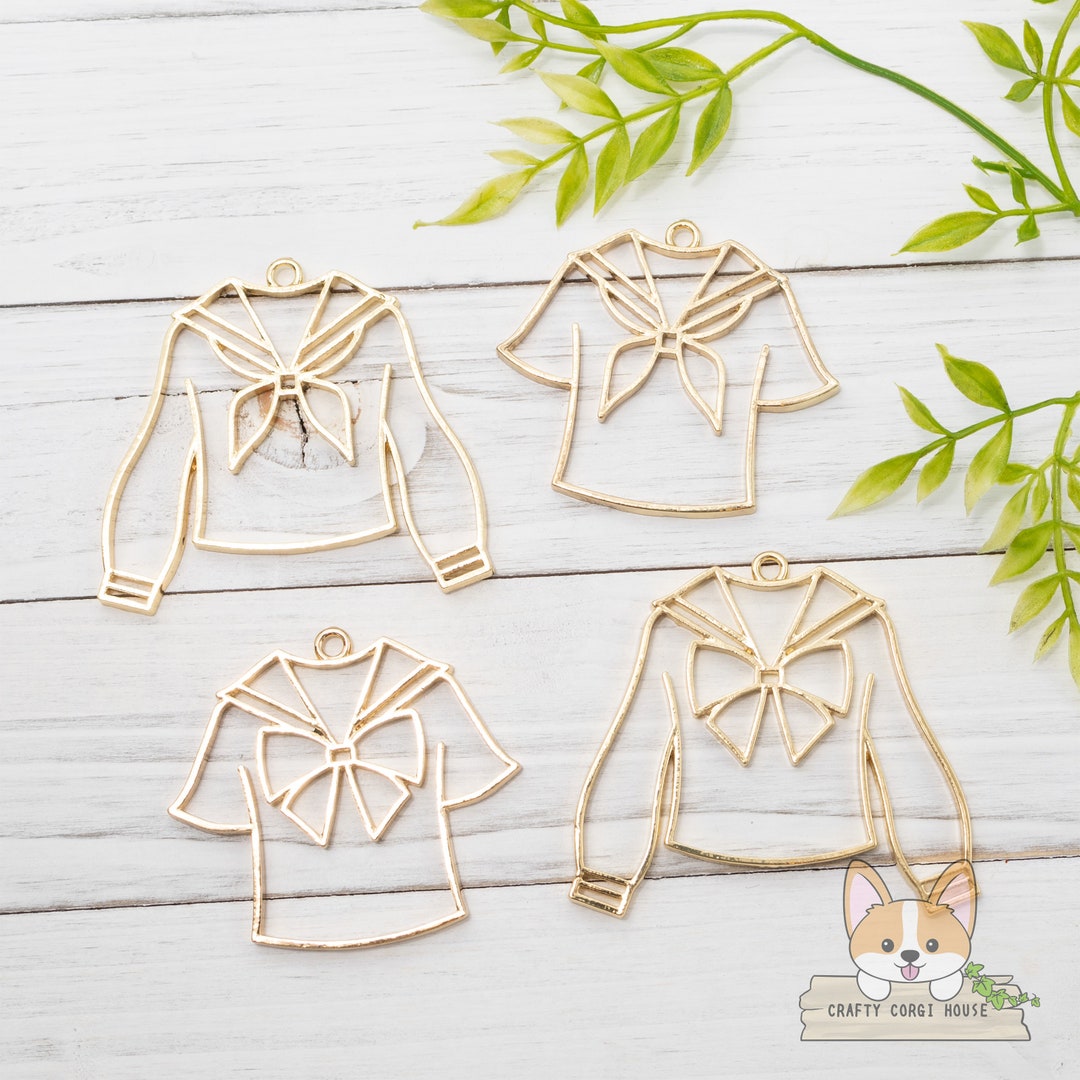 2 or 4 Pc Set | Girl's School Uniform Bezel Charms | Japanese School ...