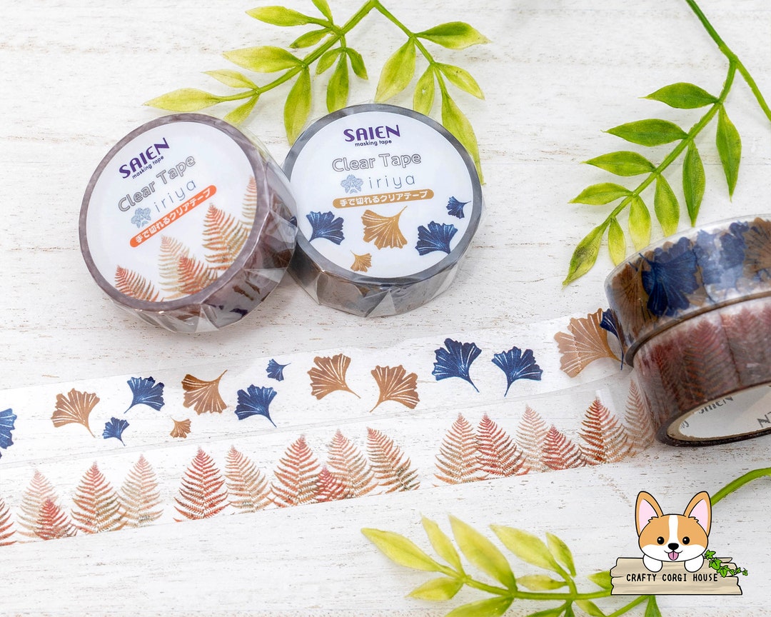 1 Roll | 15mm | SAIEN X Ariane Gerard | IRIYA Clear PET Tape | Ginkgo ...