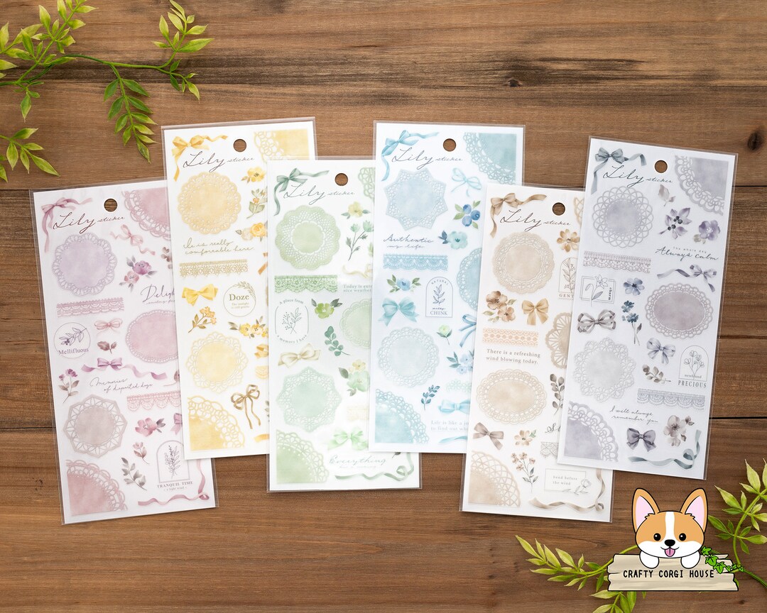 1 Sheet | Mind Wave | LILY Tracing Paper Stickers | Classic Pink ...