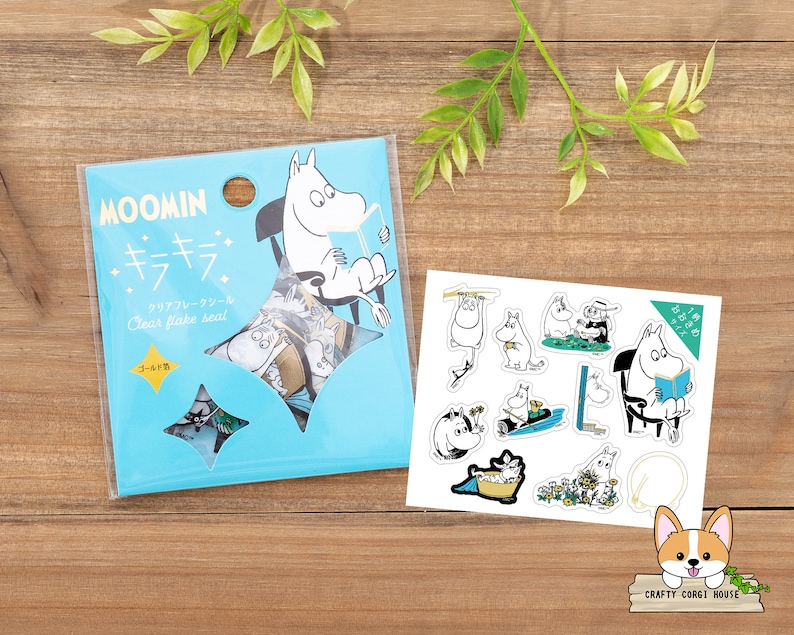 30pc | World Craft X Moomin | KIRAKIRA Foil Clear Stickers ...