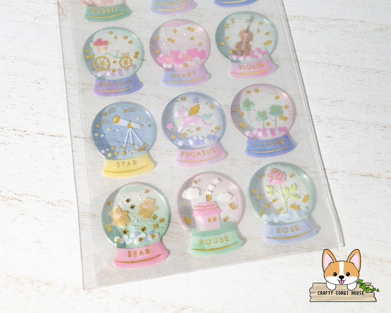 1 Sheet | Active | Drop Gold Foil With Glitter 3D Resin Stickers ...