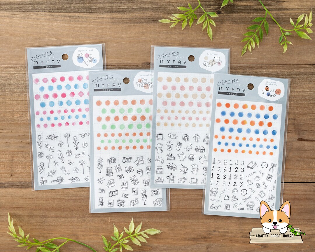 1 or 2 Pc Set | Un Trois Cinq | MY FAV Deco Clear Stickers | Flower and ...