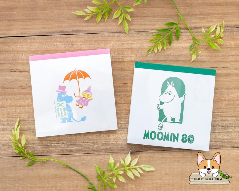100 Sheets | Sun-star X Moomin | 80th Anniversary Square Memo Pad ...