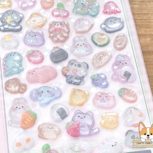 1 Sheet | Q-lia | BONBON DROP Glitter 3D Gel Sticker | Mogu Mogu ...