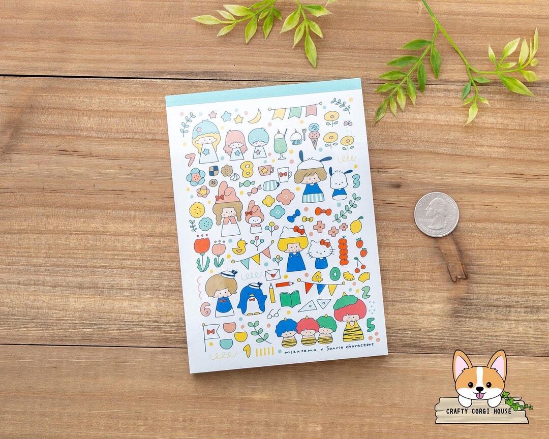 100 Sheets | Sun-star X Mizutama | Sanrio 4 Design A6 Memo Pad ...