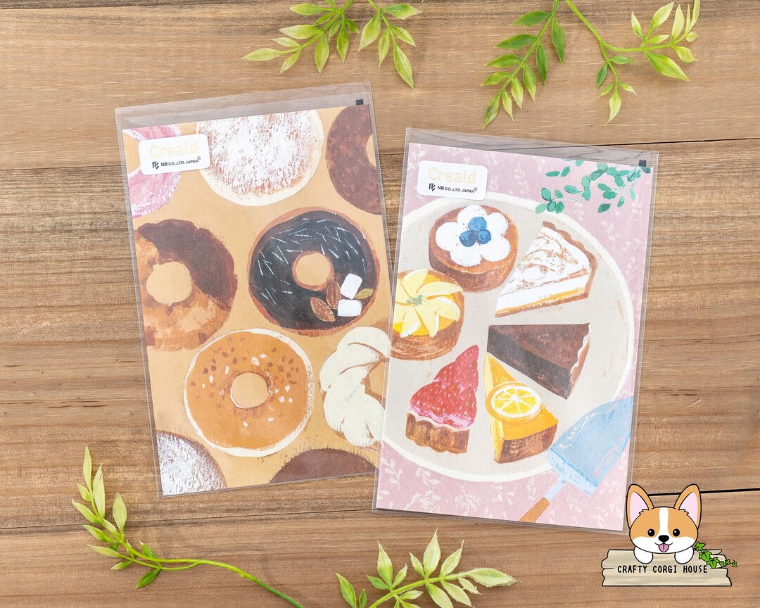 1 Sheet | NB X Yuki Satou | CREALD Desserts Postcards | Donut - Cake - Etsy
