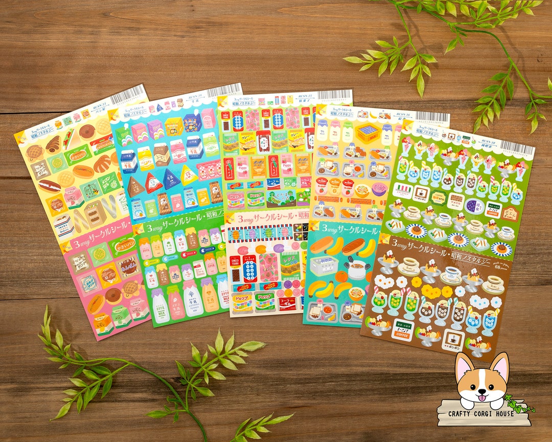 1 Sheet | Ryu-ryu | 3 WAY STICKERS Japan Showa-era Nostalgic Stickers ...