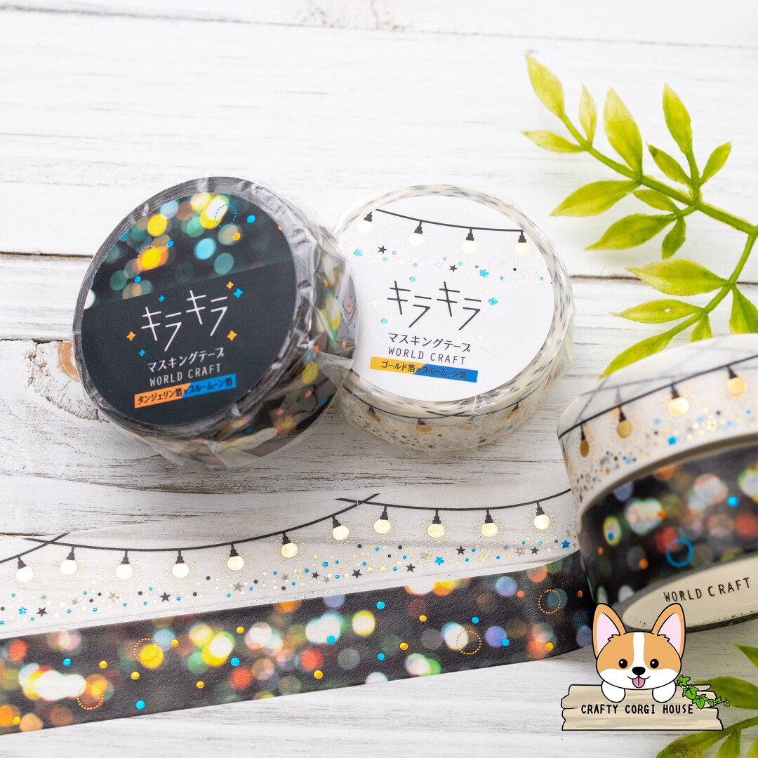 1 Roll | 15mm | World Craft | Lights KIRAKIRA Foil Washi Tape | String ...
